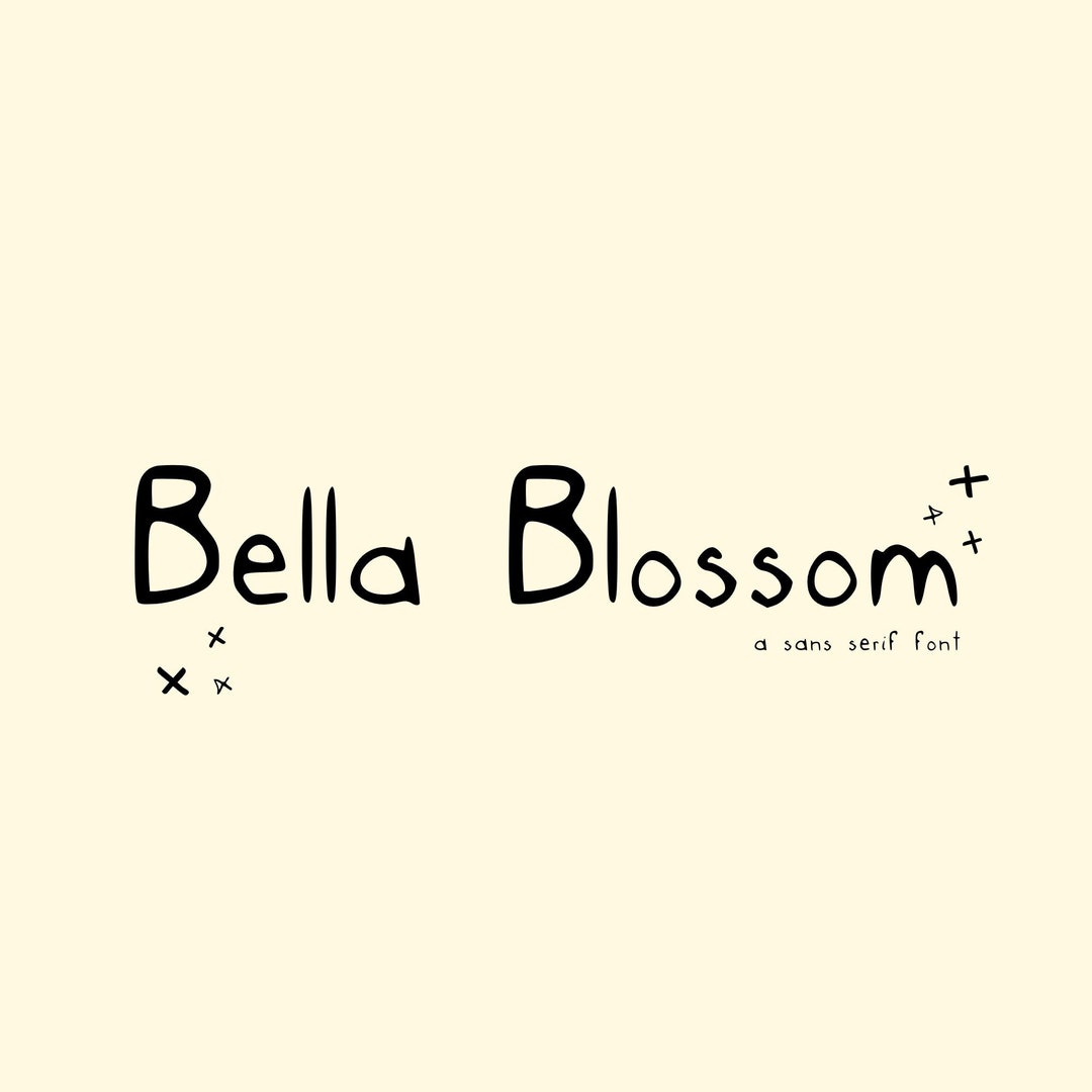 Bella Blossom - Sans Serif Font, Cute Font, Boho Font, Feminine ...