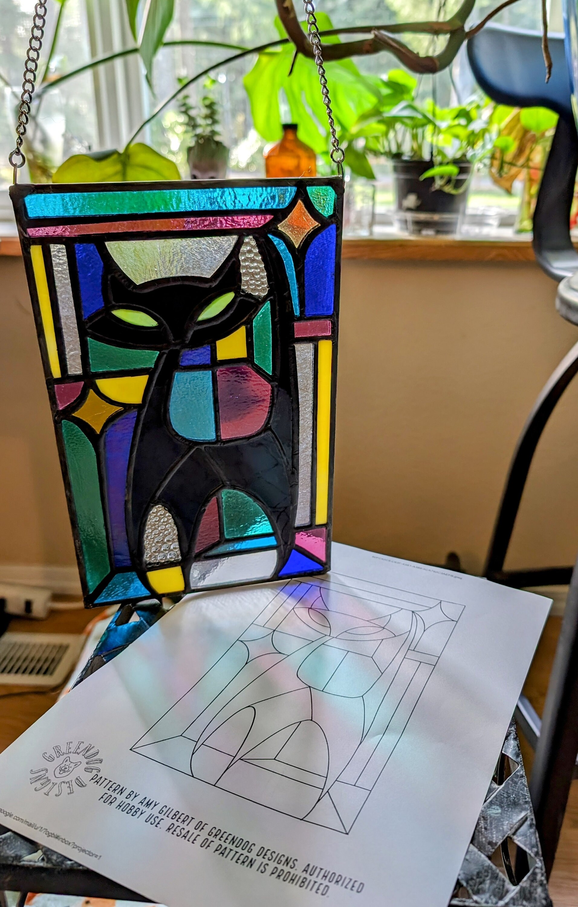 Stained Glass Pattern Atomic Kitty *pattern Only* Digital Download - Etsy