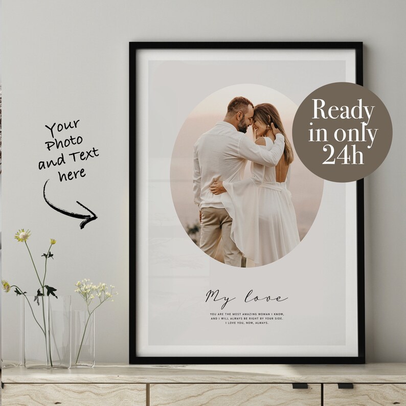 Personal Poster Minimalist Custom Text Wall Decor Personalized Gift Mom ...