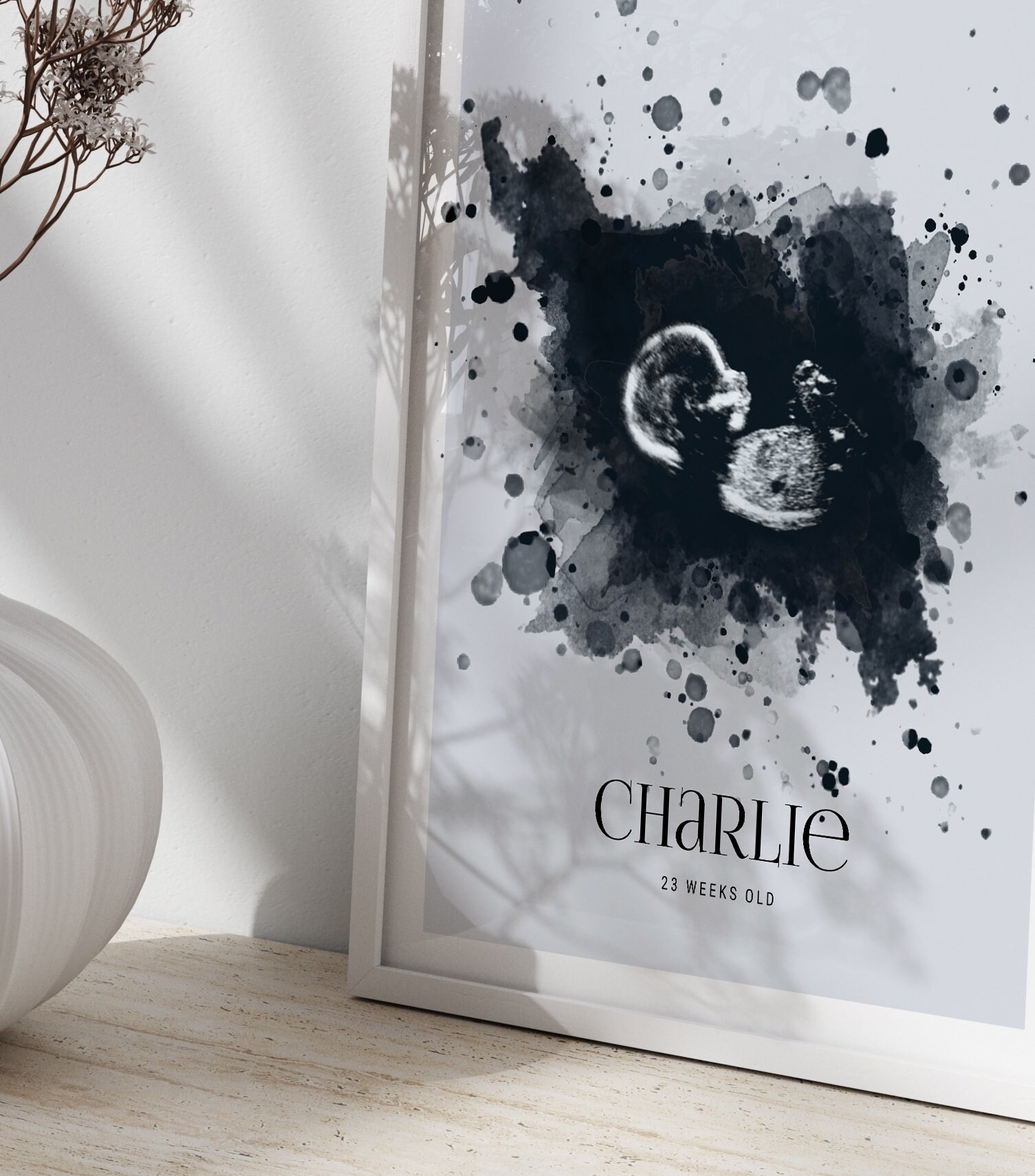 Ultrasound Scan Poster Baby Birth Details Personalized Gift Custom Wall ...