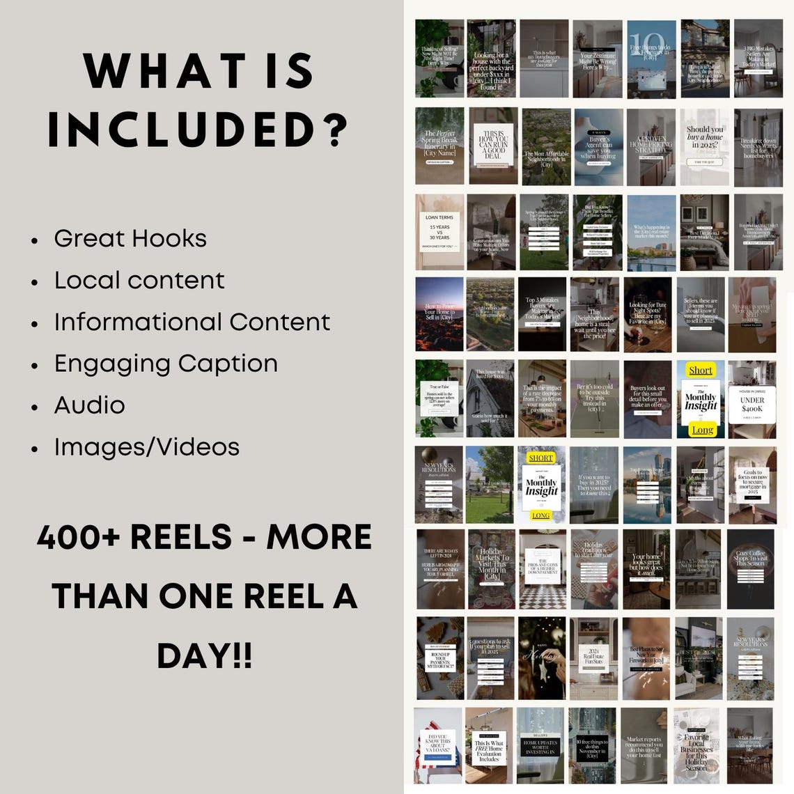 400+ Real Estate Reels Templates: Canva Editable Video Graphics - Etsy