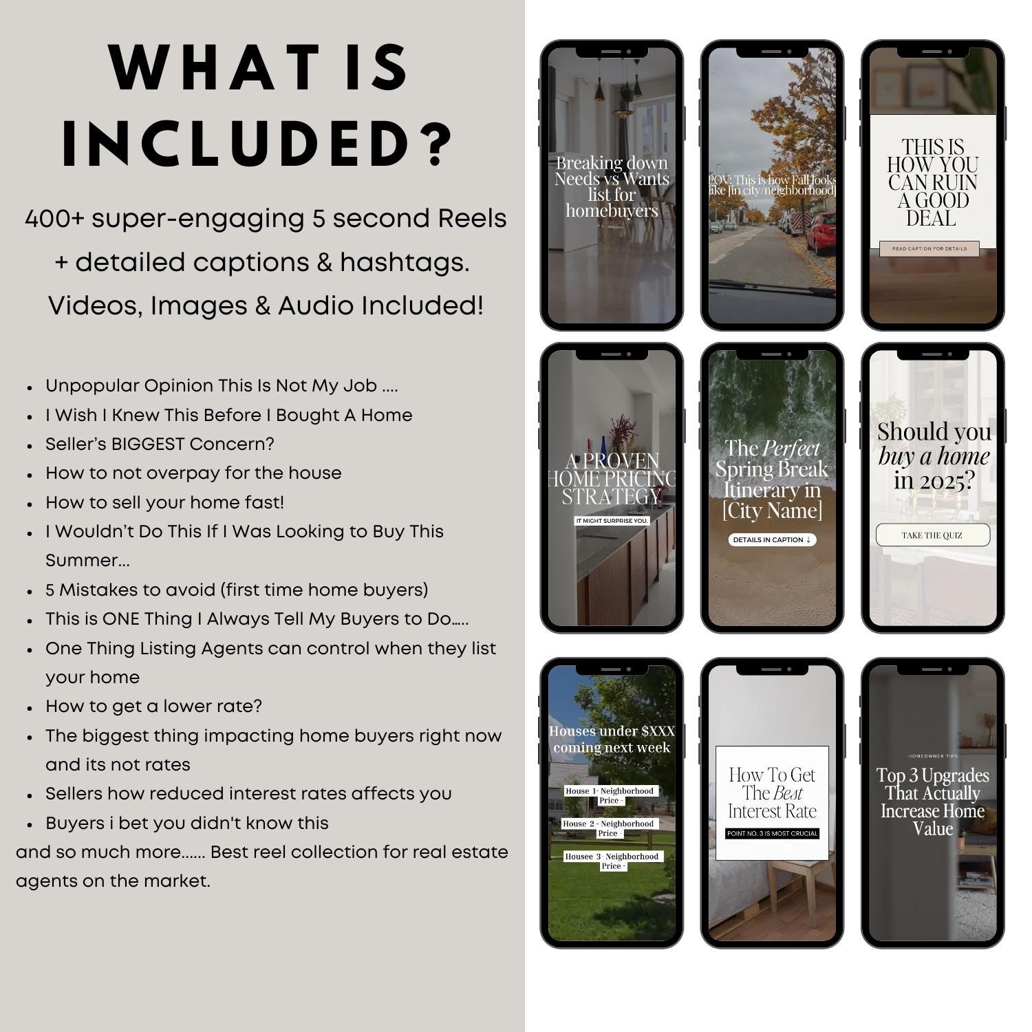 400+ Real Estate Reels Templates: Canva Editable Video Graphics - Etsy