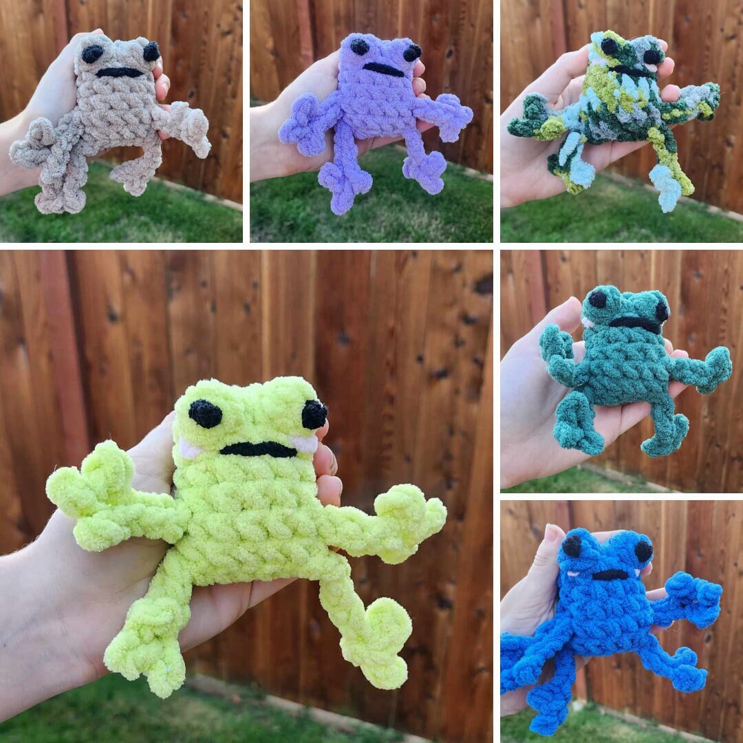 Baby Leggy Frog - Crochet Amigurumi Stuffed Animal - Plushie Plushy ...