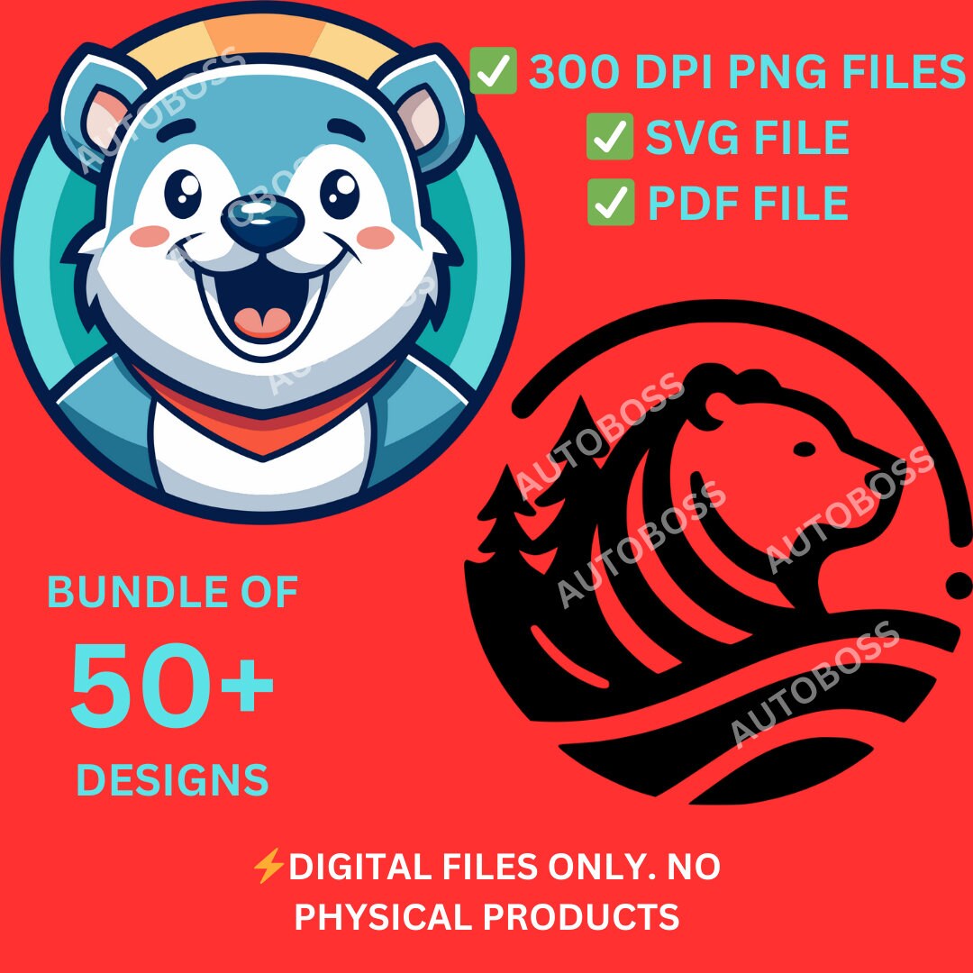 Cute Bear SVG / Bears Svg / Animals Svg / Instant Download / PNG / Bear ...