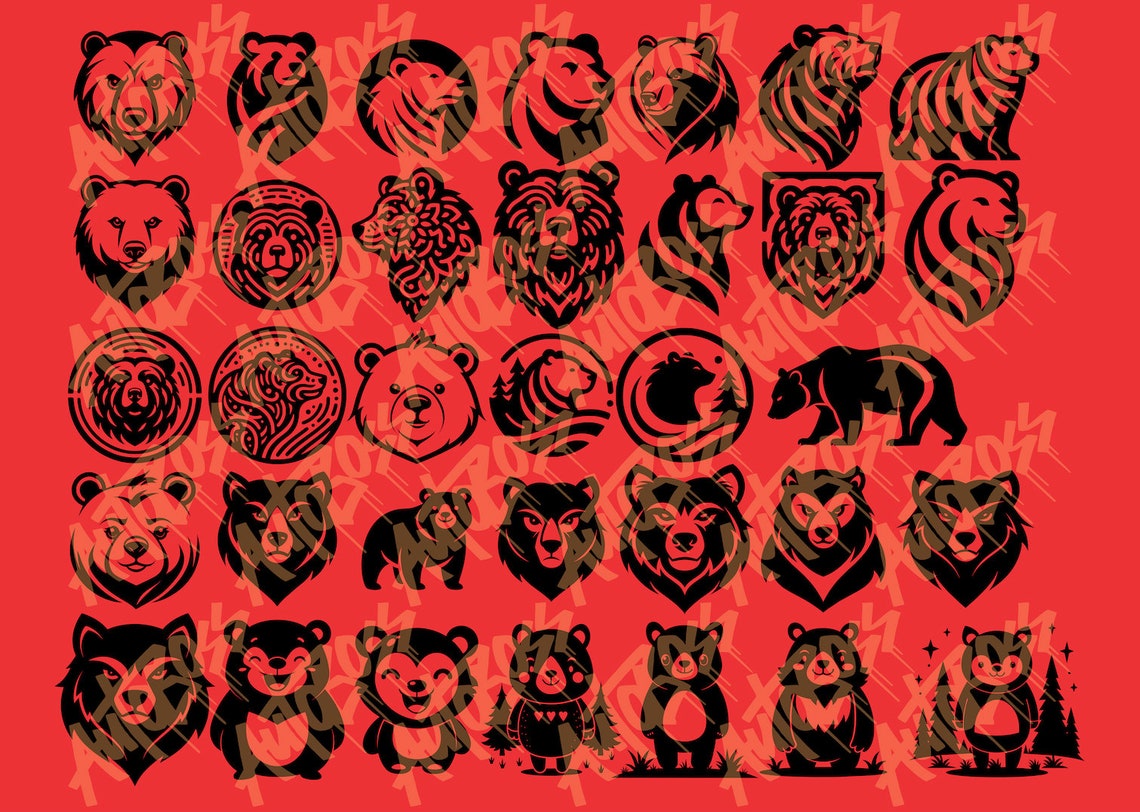 Cute Bear SVG / Bears Svg / Animals Svg / Instant Download / PNG / Bear ...