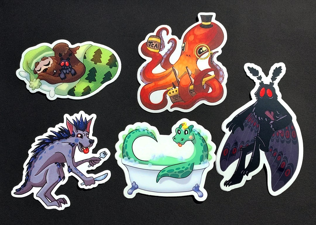 Quirky Cryptids Sticker Pack | 5 Stickers - Etsy