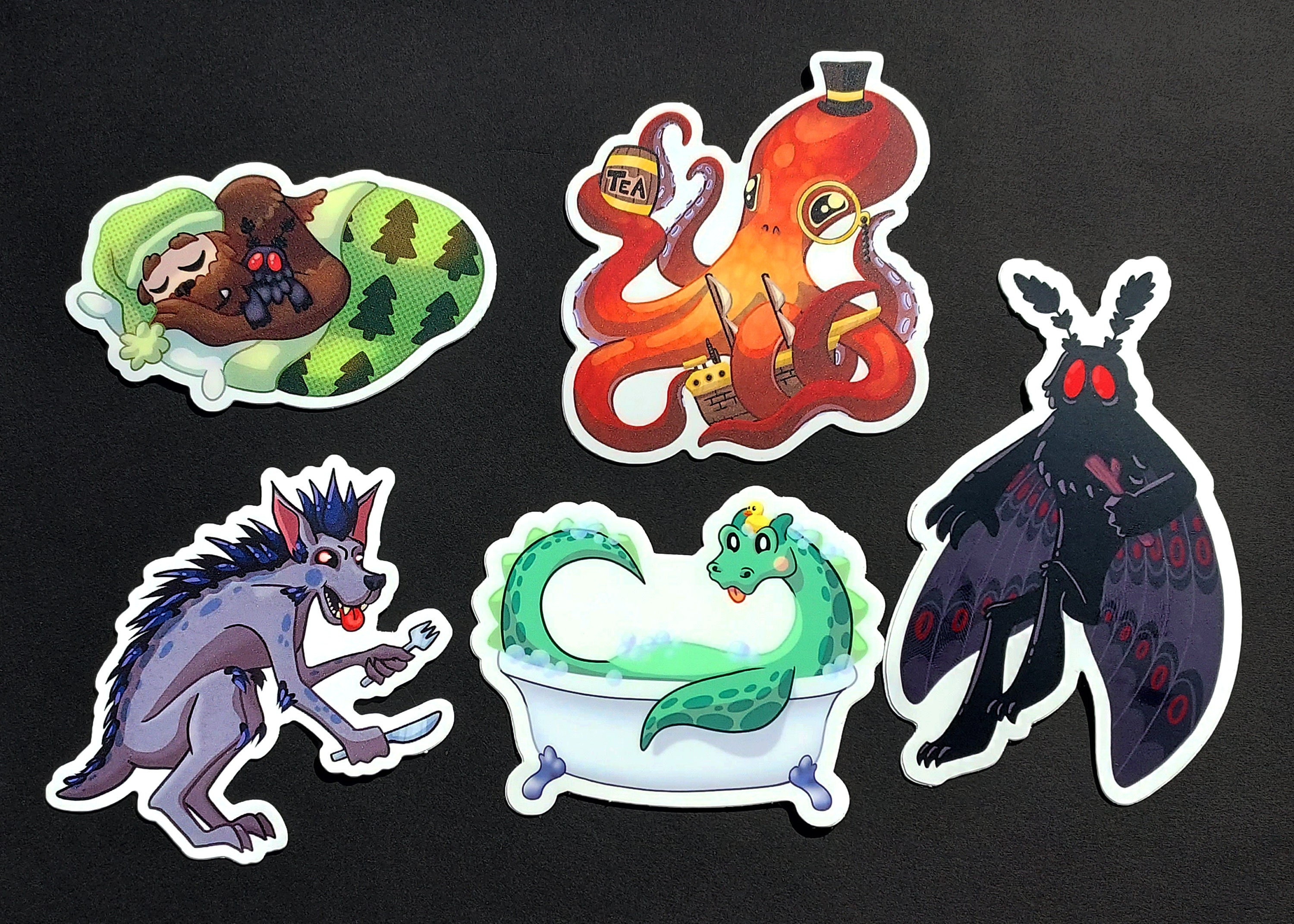 Quirky Cryptids Sticker Pack 5 Stickers - Etsy