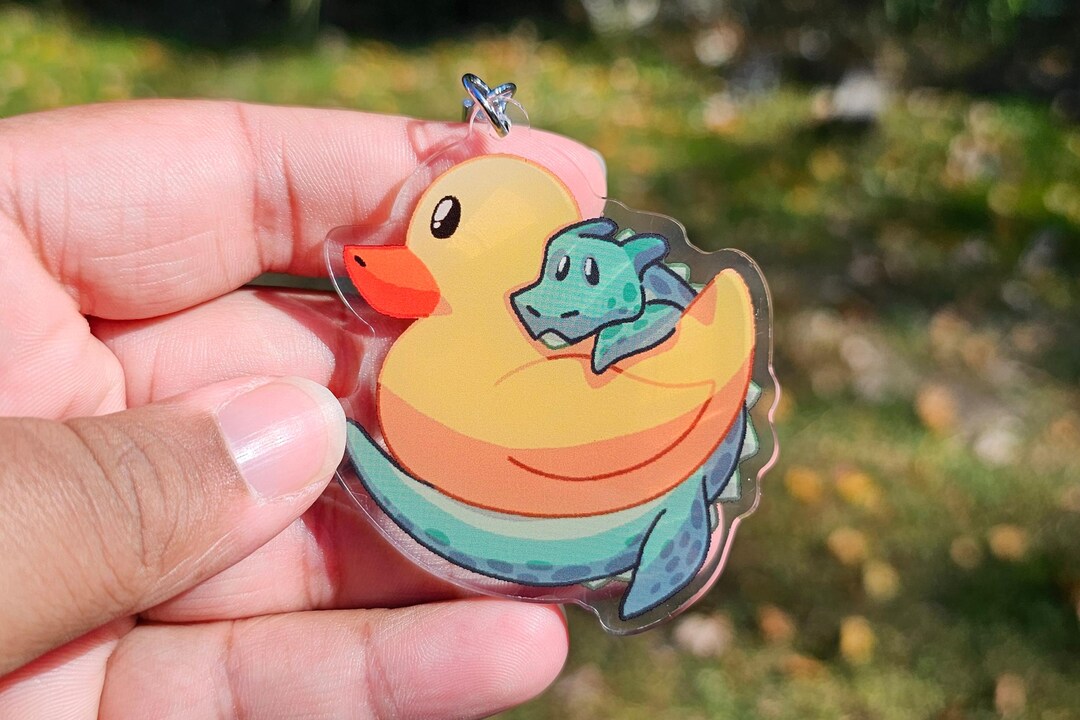 Rubber Ducky Nessie Key Chain | Encouraging Crytids | 2.25" - Etsy