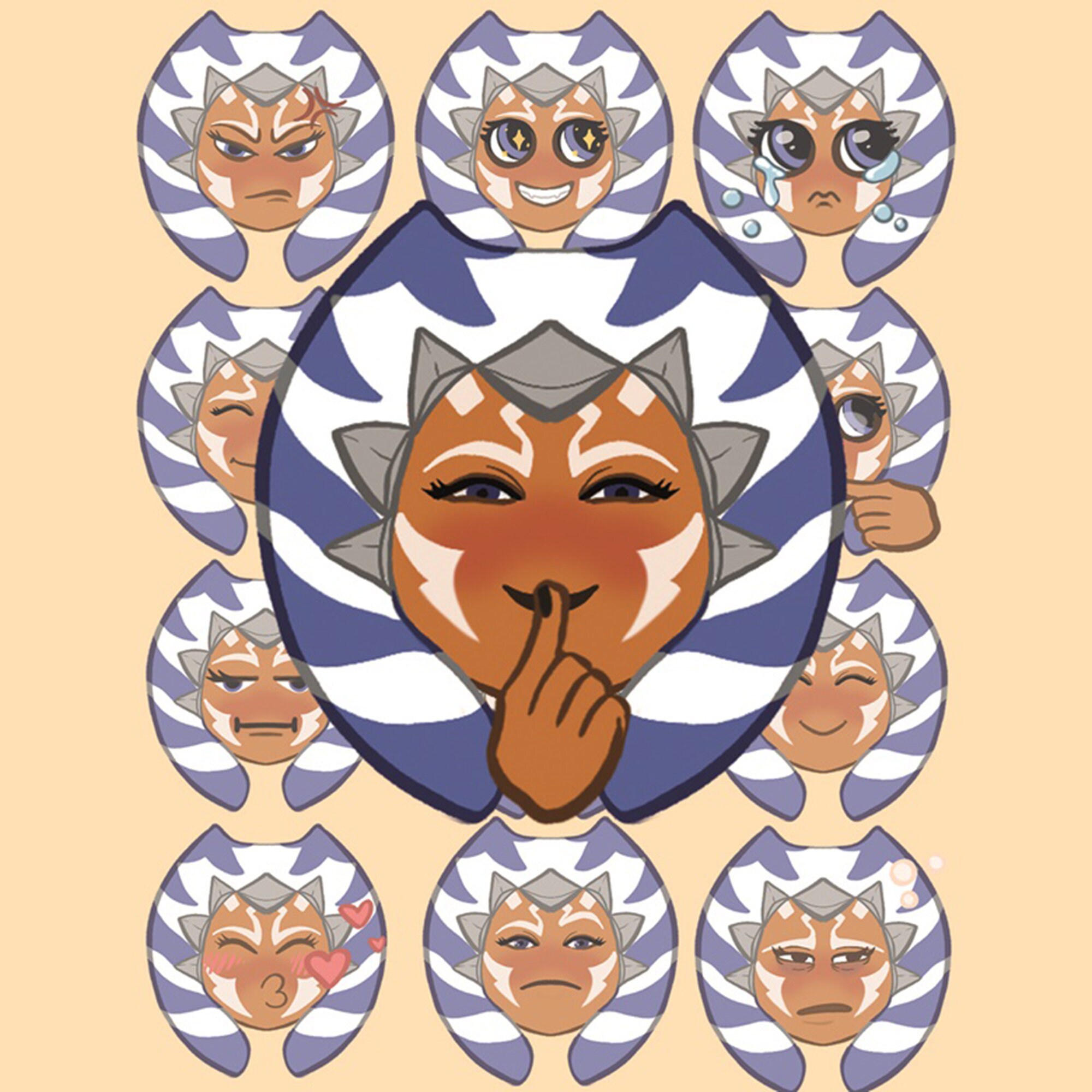 Ahsoka Emoji Pack 13 Chibi Emojis for Discord/twitch - Etsy Hong Kong