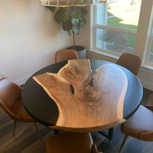 Round Epoxy Table, Round Dining Table - Etsy