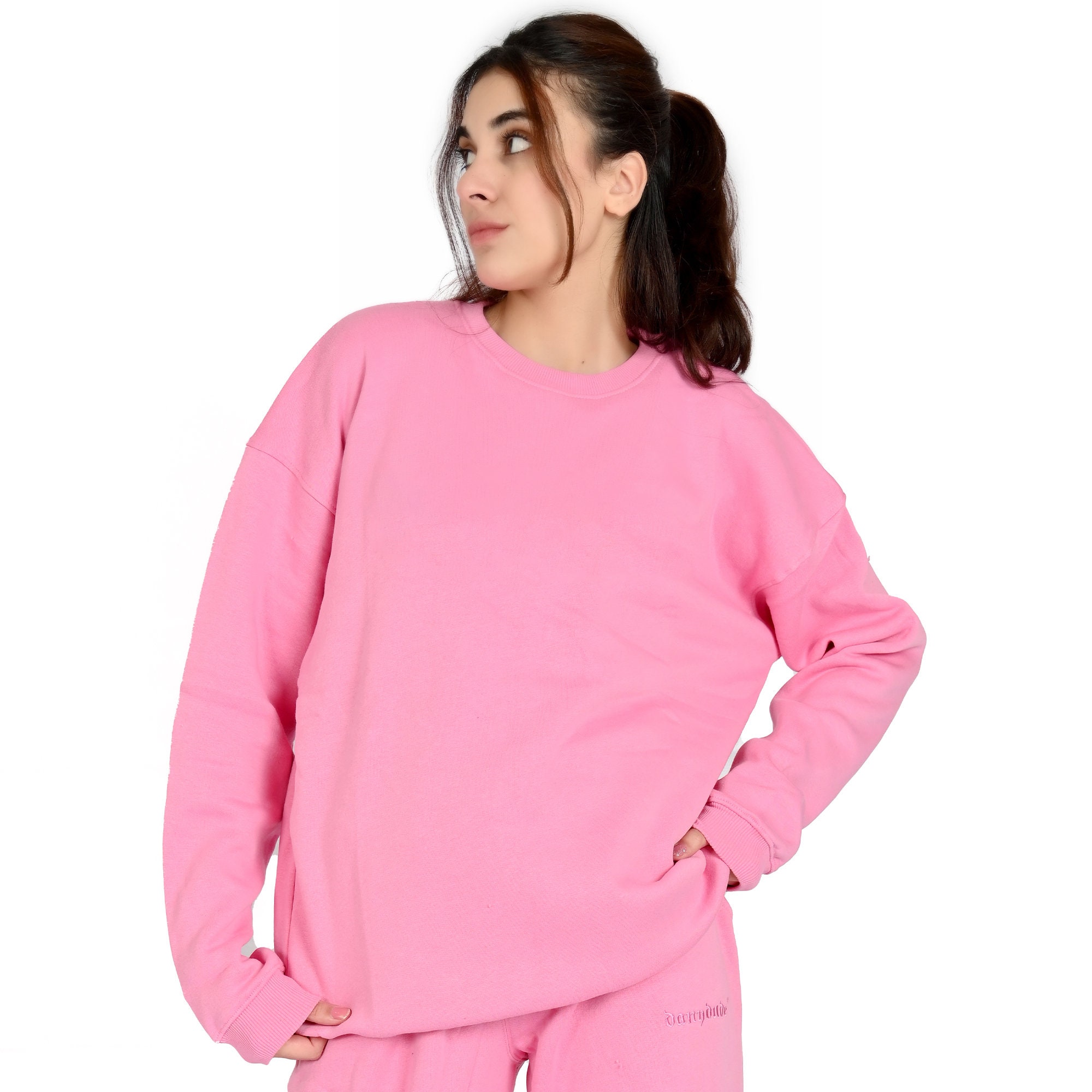 100% Cotton Plain Sweatshirts for Ladies Premium Trendy Top Sweatshirt ...