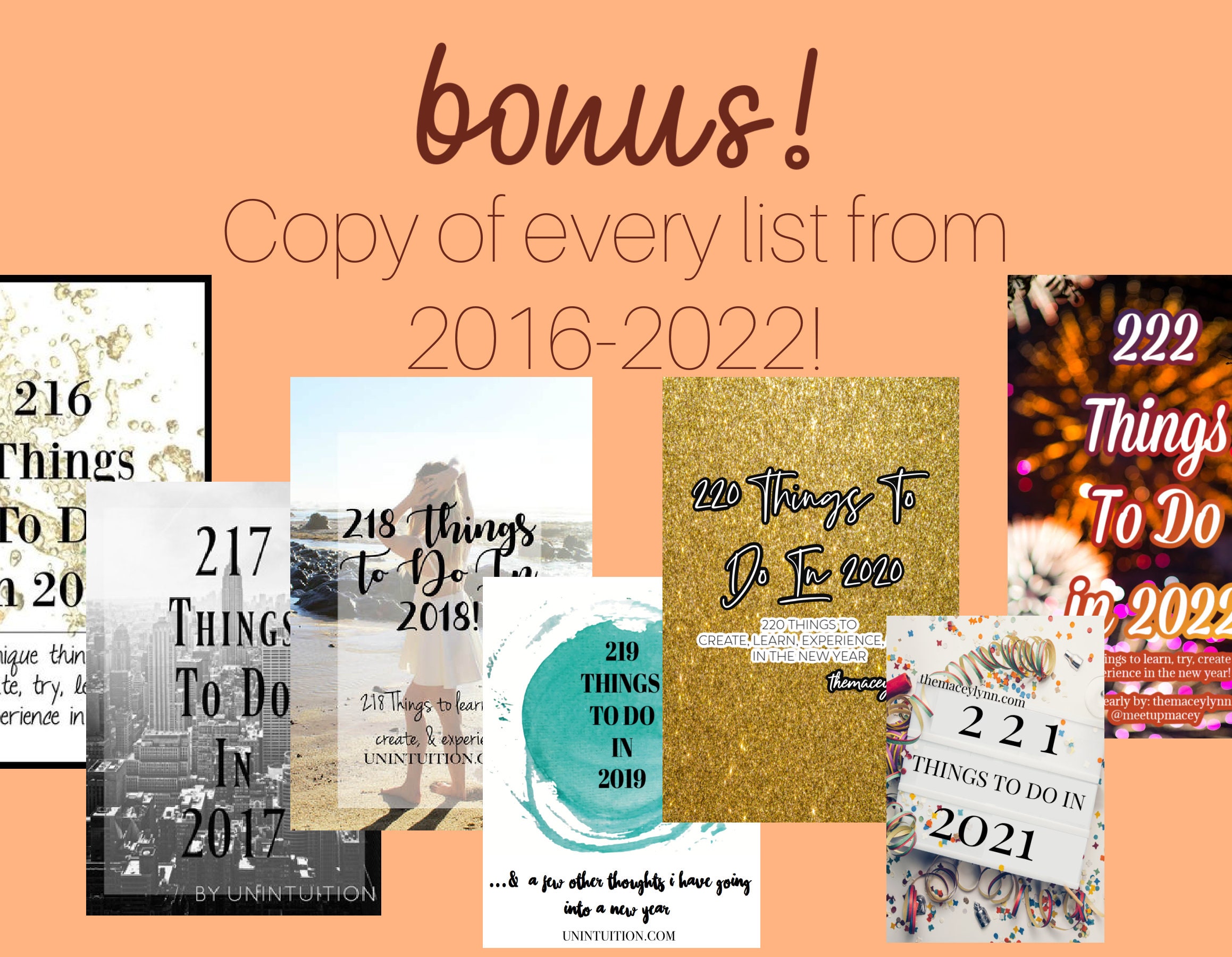 223 Things to Do 2023 Calendar, Planner, & List! - Etsy