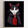 Printable Halloween Cat Wall Art, Spooky Cat Digital Art, Cat Lover ...