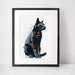 Printable Halloween Cat Wall Art, Spooky Cat Digital Art, Cat Lover ...