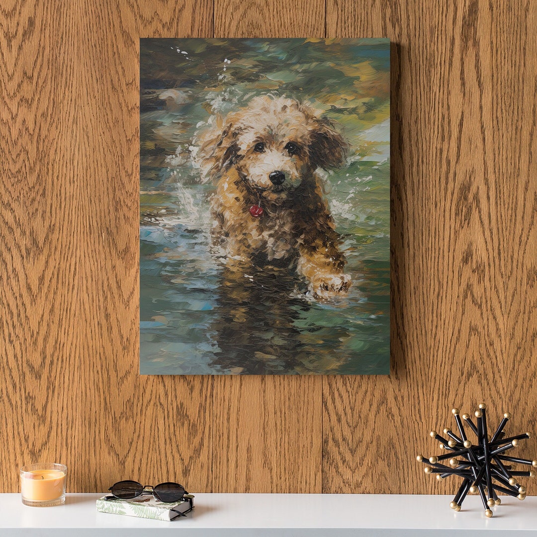 Monet Style Dog Art Oil Painting Digital Download Wall Art Print at ...