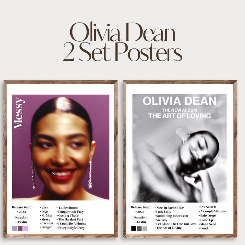 Olivia Dean Poster, Olivia Dean Album Cover, the Art of Loving Cover ...