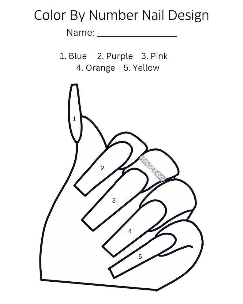 Color by Number Digital Printout Kids Learning Work Sheet With Numbers ...