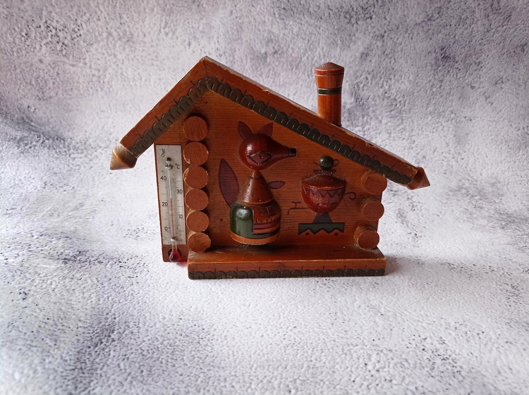 Fairy Tales Fox Thermometer With Samovar USSR Handmade - Etsy