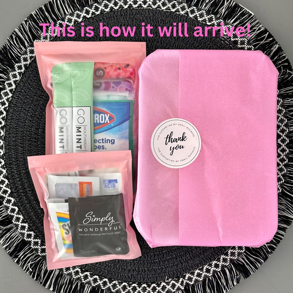 Just in Case Amenity Basket for Guest - Must Have - Weddings, Birthdays ...