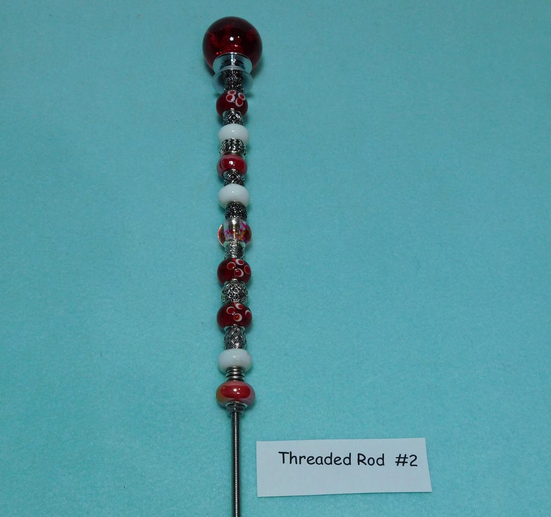 Beautiful Garden (outdoor) Stake Threaded Rods Porcelain OR Glass Knobs ...