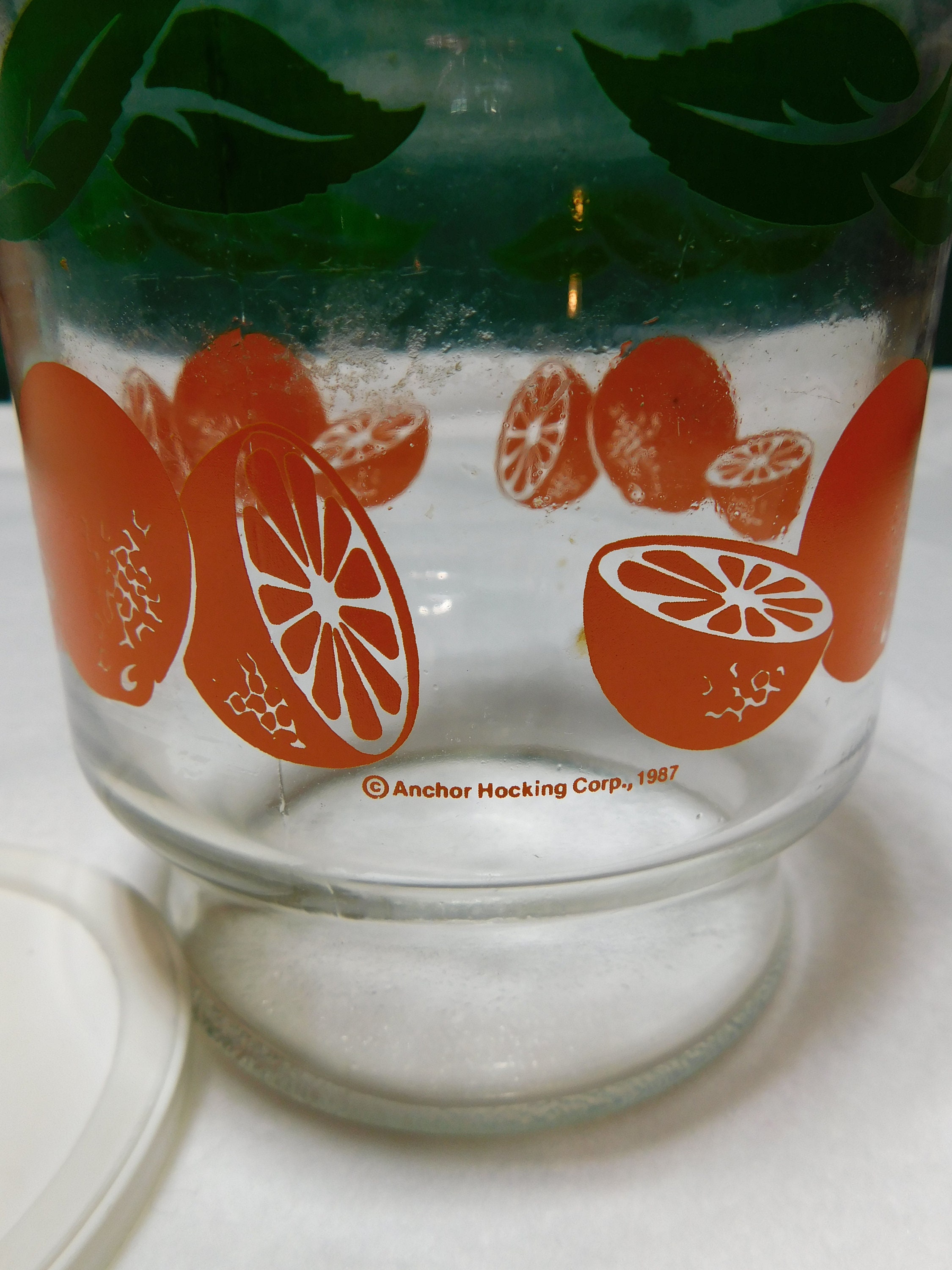 Vintage Anchor Hocking Orange Juice Pitcher - Etsy