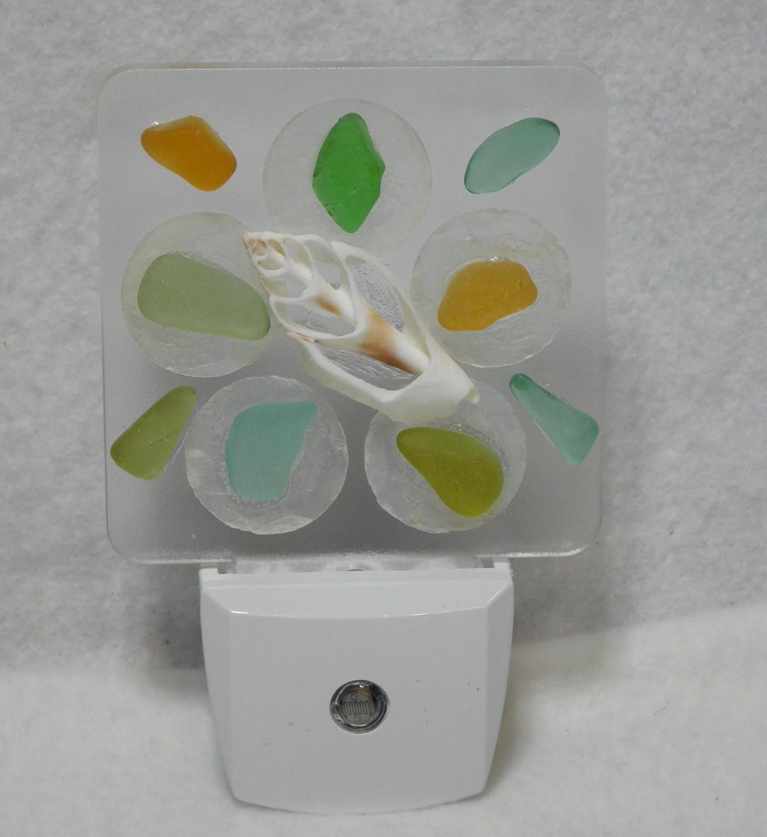 Genuine Sea Glass LED Night Light Automatic On/off Sensor Authentic Sea ...