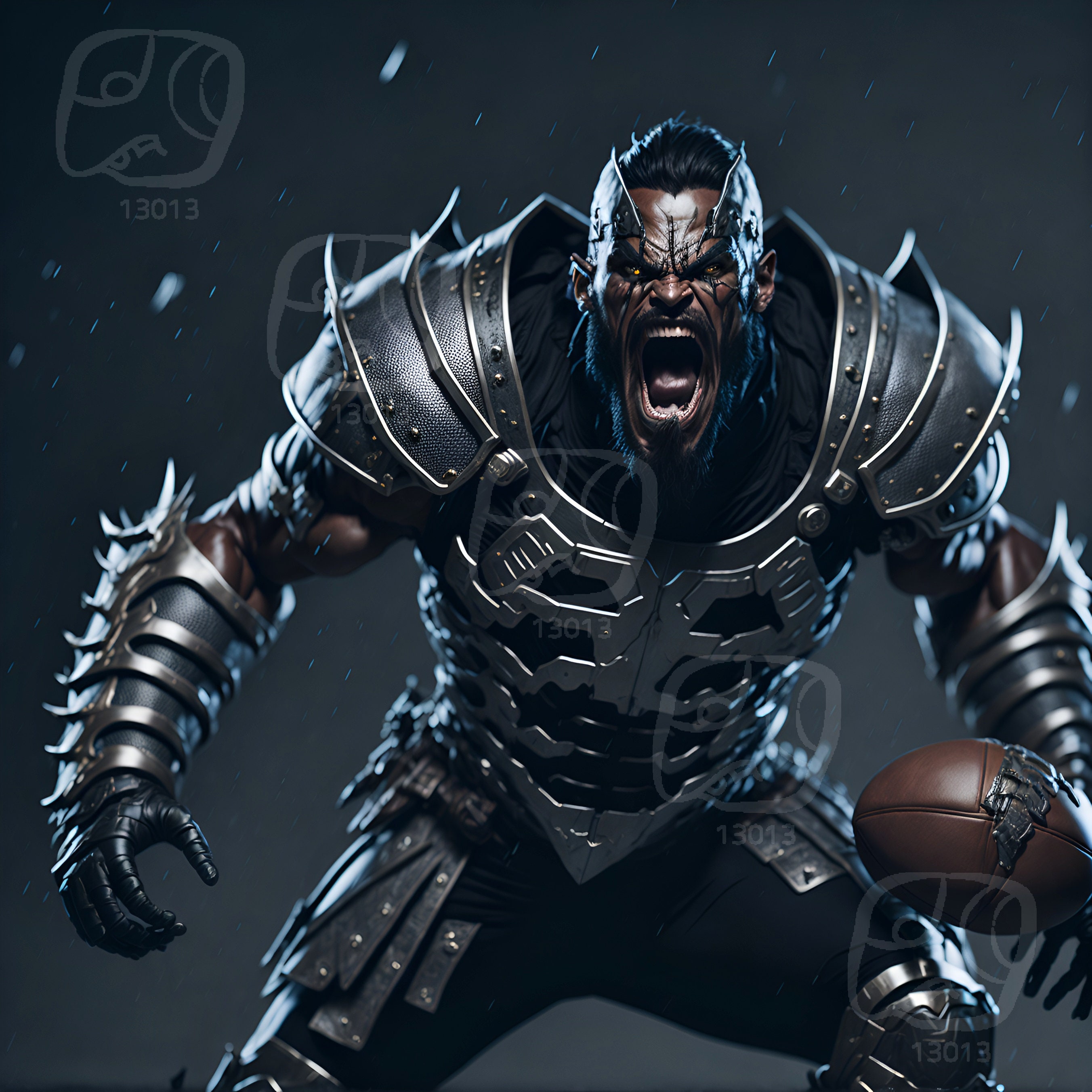 Raider Fan Illustrations | Football Mascot Art | Man Cave Decor | Game ...