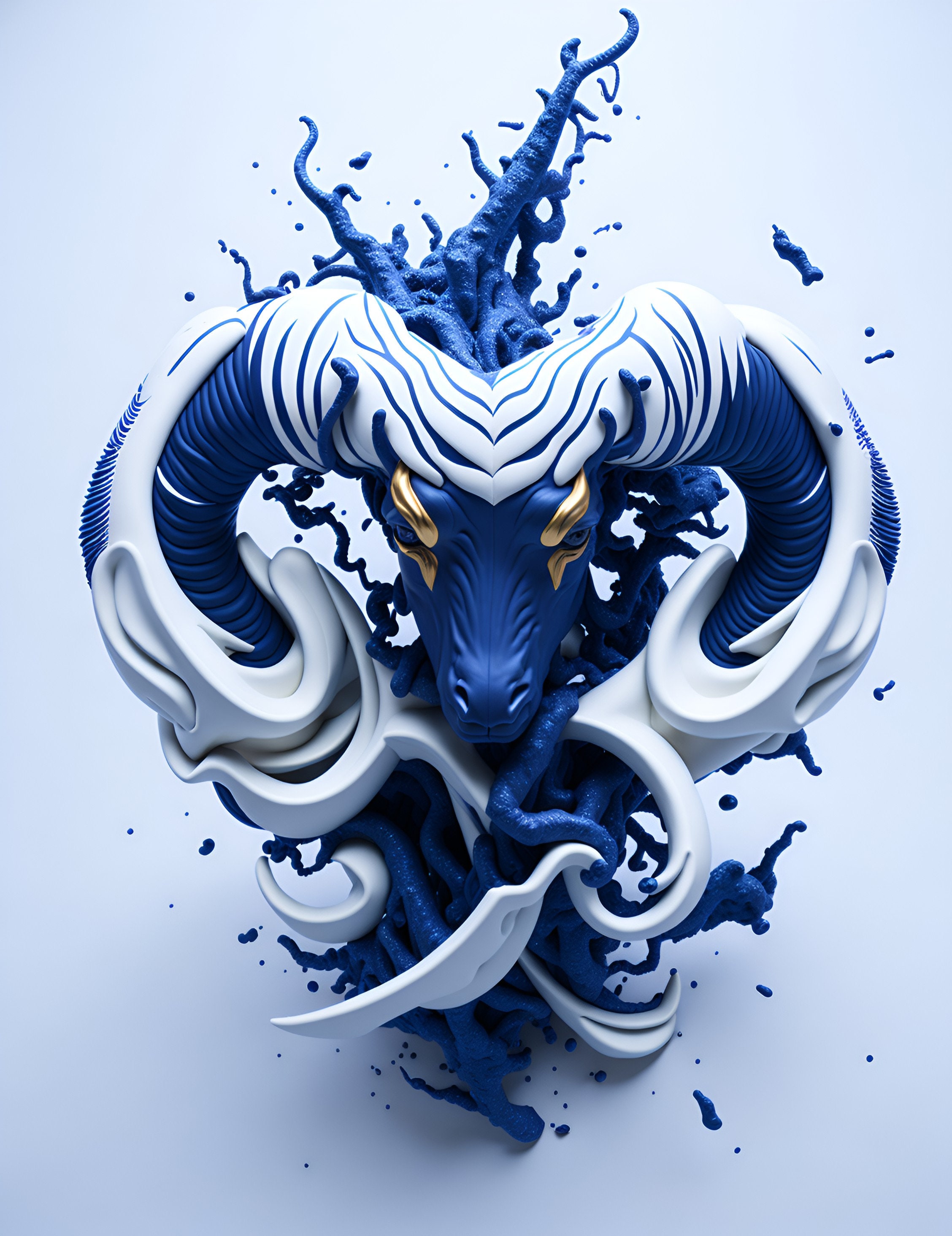 Ram Fan Illustrations Football Mascot Art Man Cave Decor Game Room Art ...