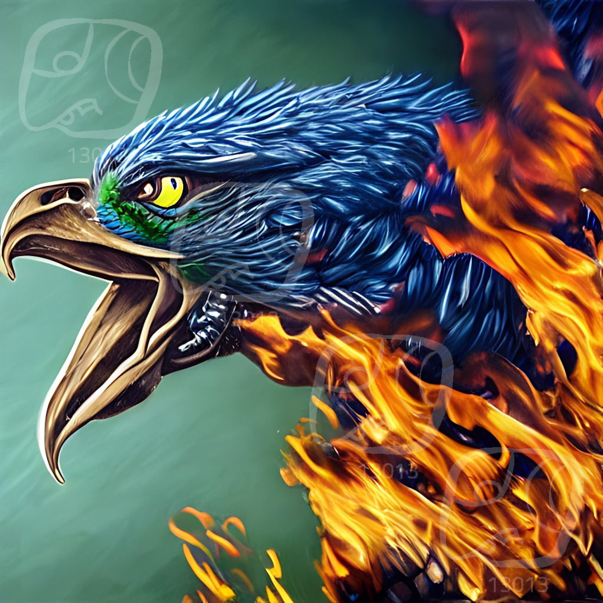 Seahawk Fan Illustrations | Football Mascot Art | Man Cave Decor | Game ...