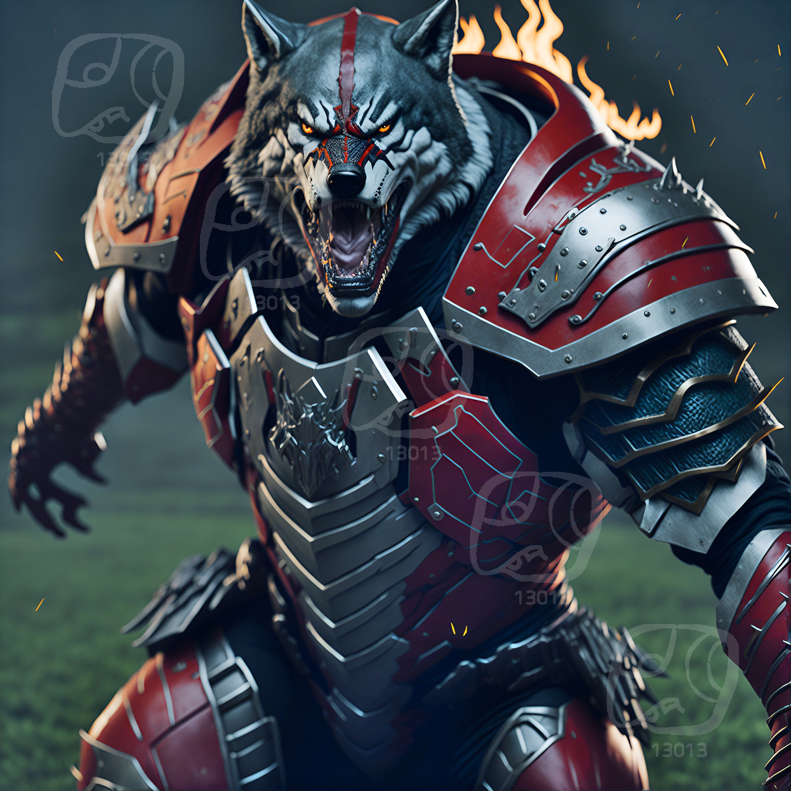 Wolf Fan Illustration | Football Mascot Art | Man Cave Decor | Game ...