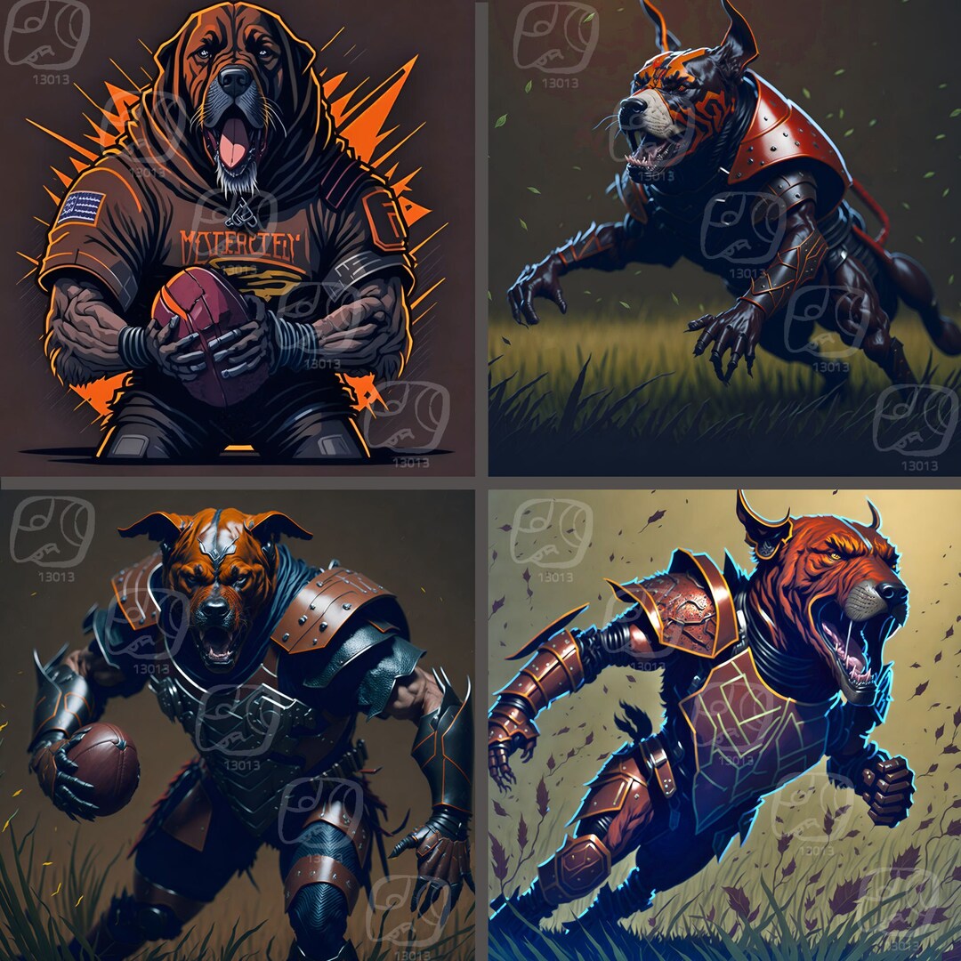 Labrador Fan Illustration | Football Mascot Art | Man Cave Decor | Game ...