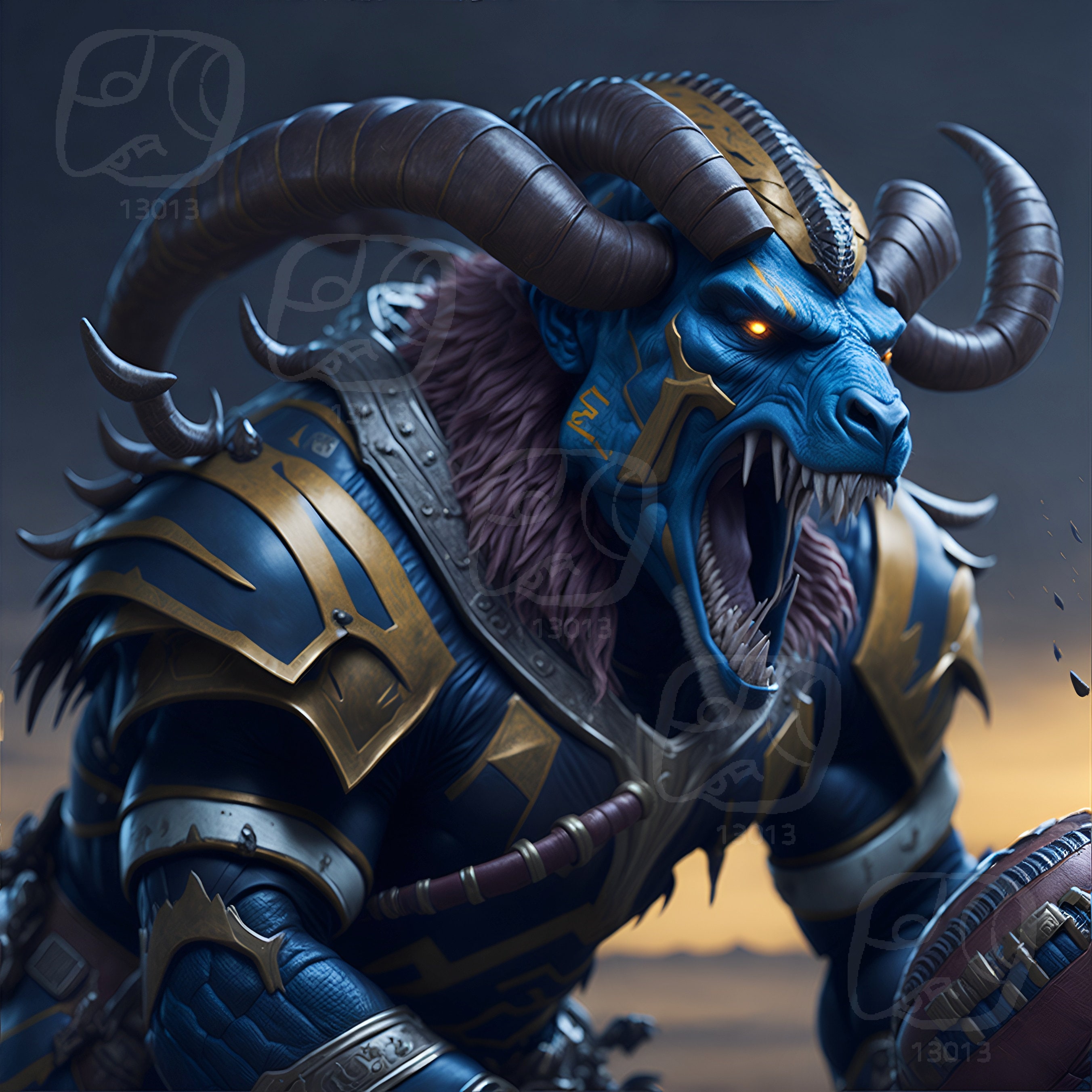 Ram Fan Art Illustration | Football Mascot Art | Man Cave Decor | Game ...