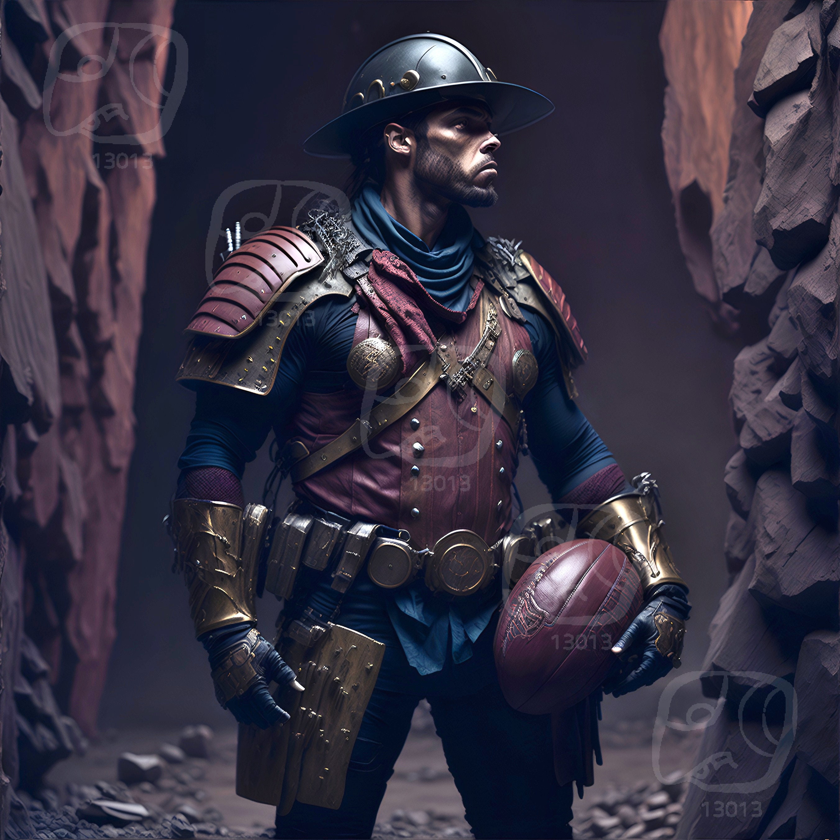 49er Fan Illustrations | Football Mascot Art | Man Cave Decor | Game ...