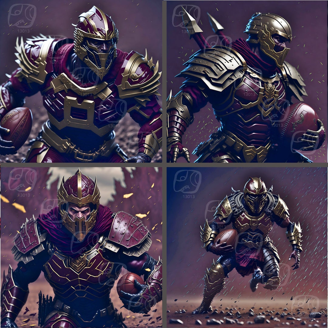 Commander Fan Illustration | Football Mascot Art | Man Cave Decor ...