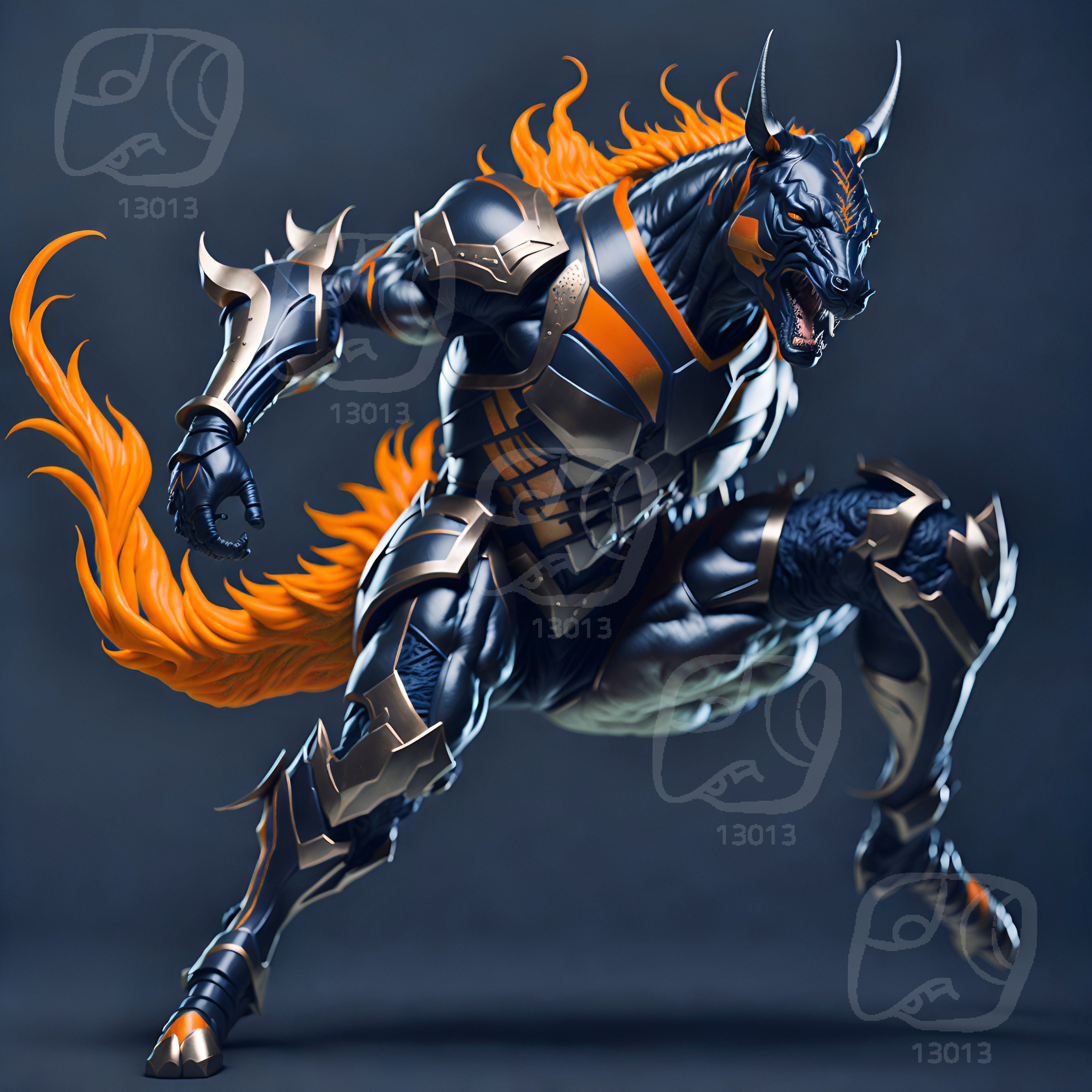 Stallion Fan Illustration | Football Mascot Art | Man Cave Decor | Game ...