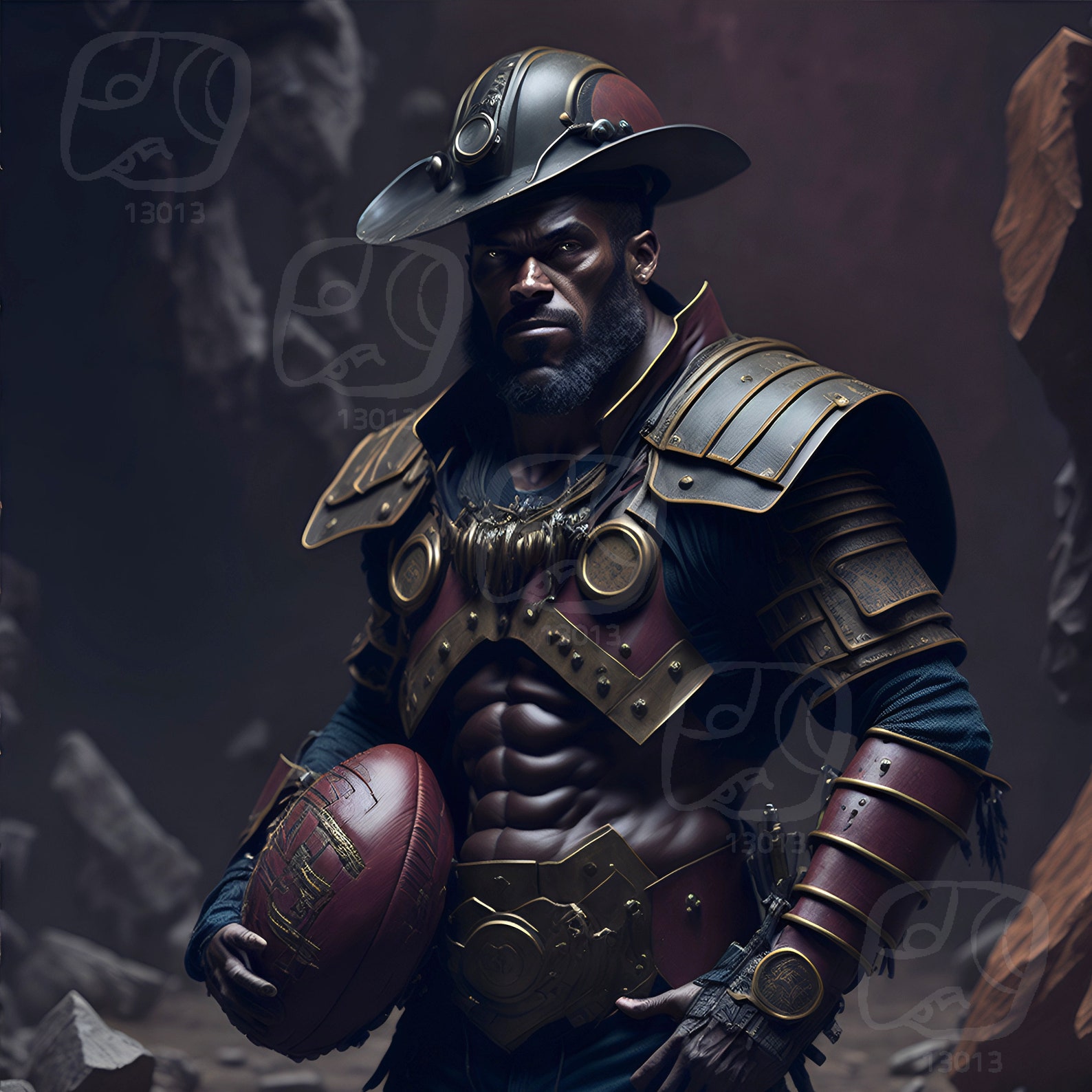 49er Fan Illustrations | Football Mascot Art | Man Cave Decor | Game ...