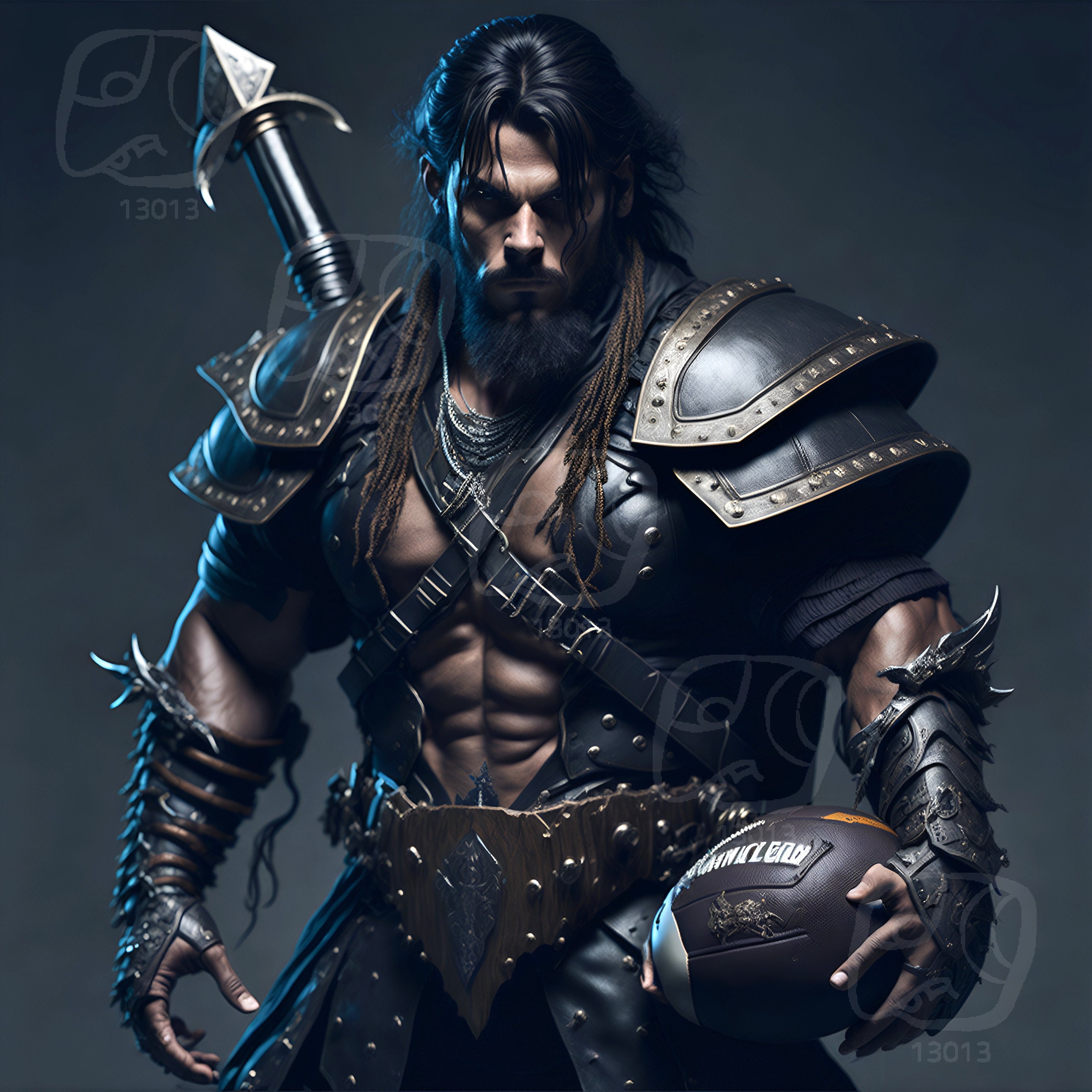 Raider Fan Illustrations | Football Mascot Art | Man Cave Decor | Game ...
