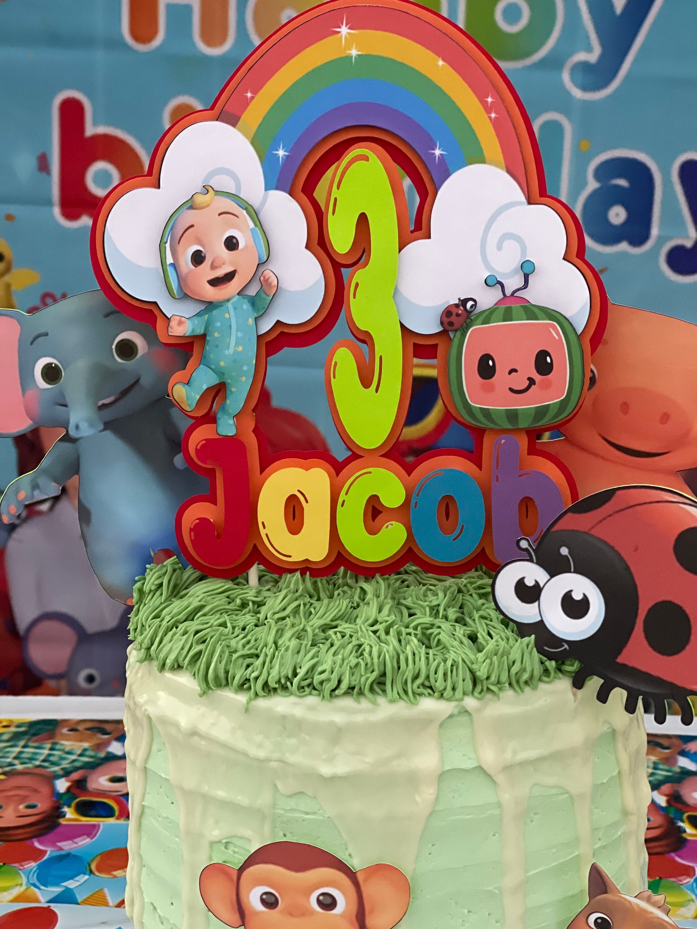 Cocomelon Cake Topper Custom Cocomelon Party Decor - Etsy Denmark