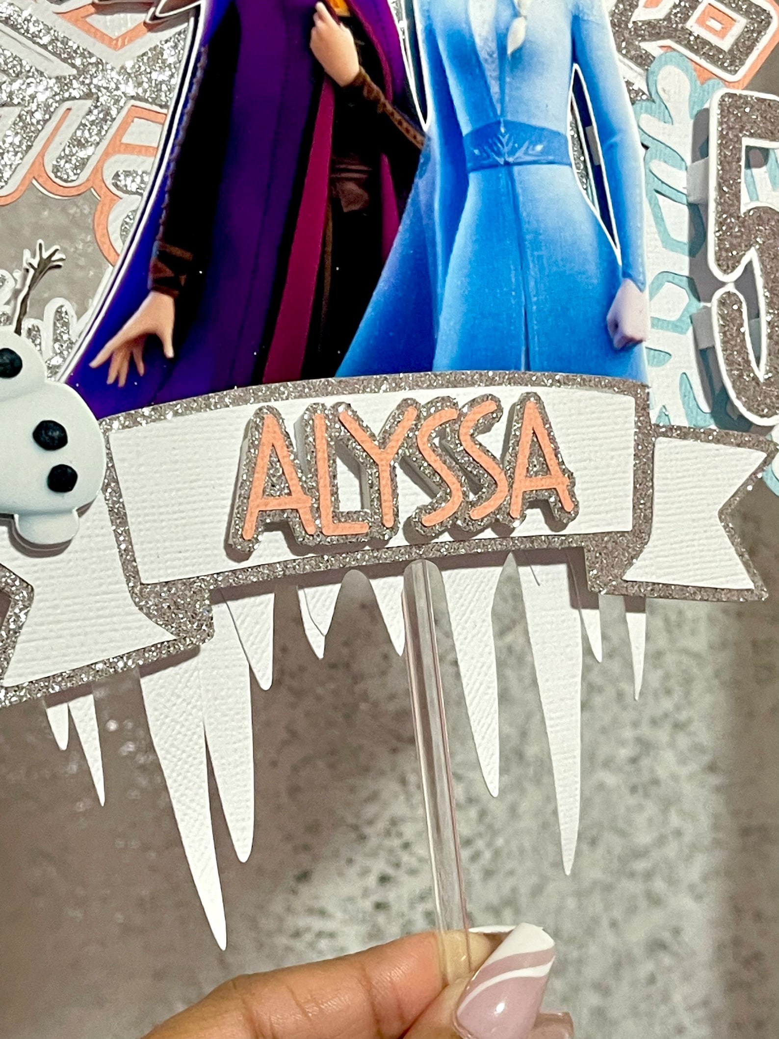 Frozen Inspired Cake Topper, Snowflakes Party Decor, Snow Queen Cake ...