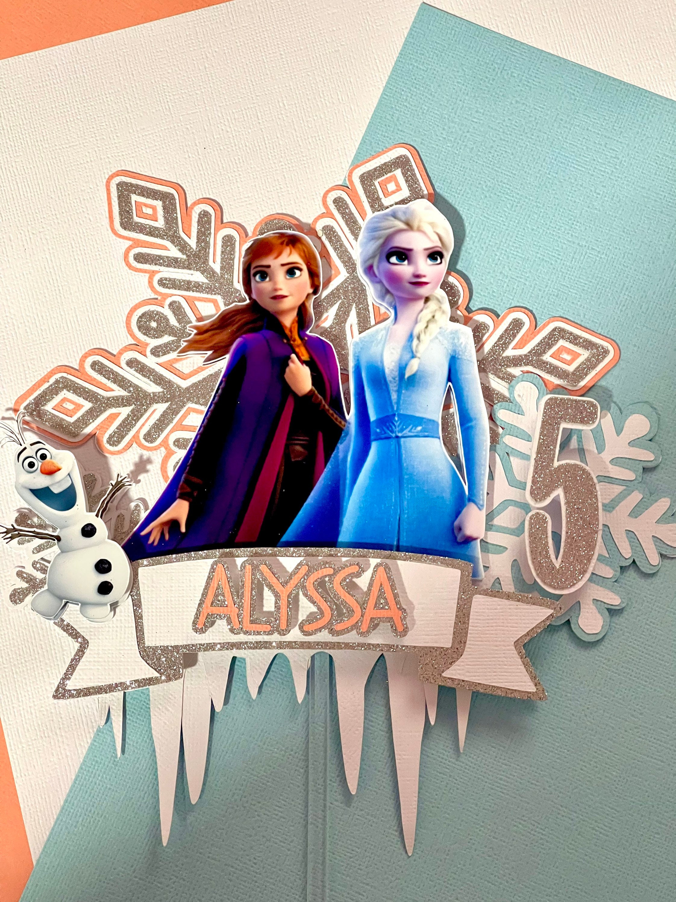 Frozen Inspired Cake Topper, Snowflakes Party Decor, Snow Queen Cake ...