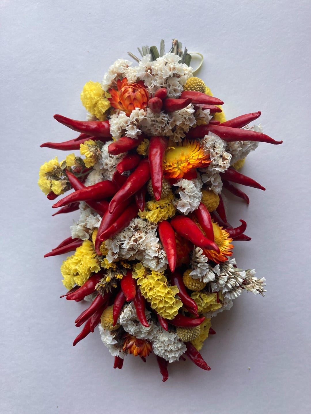 Chili Pepper and Dried Flower Ristra #1 - Etsy