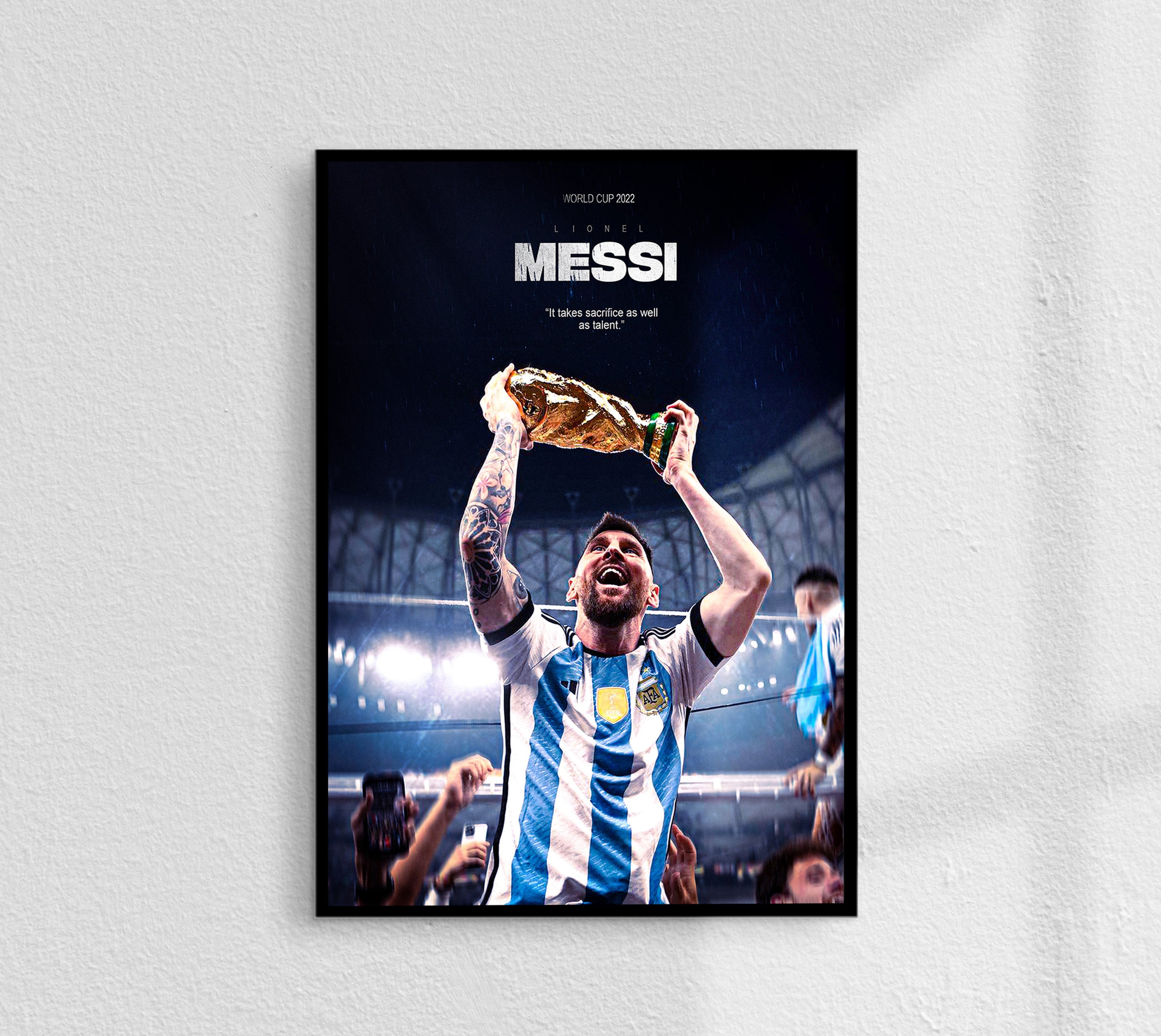 Lionel Messi Poster World Cup 2022 Football Gifts Football Room Decor ...