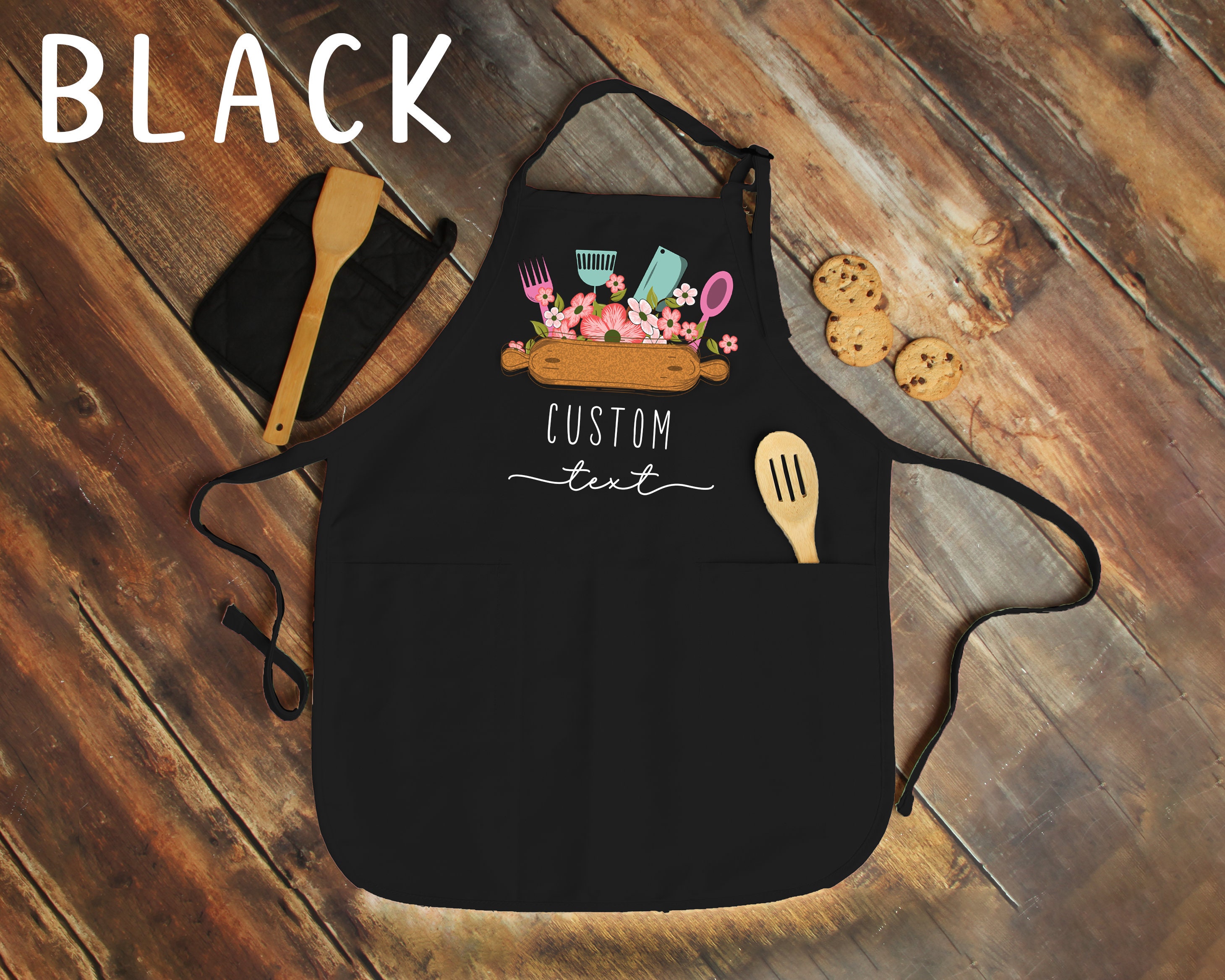 Personalized Apron for Women Custom Women's Apron Floral - Etsy