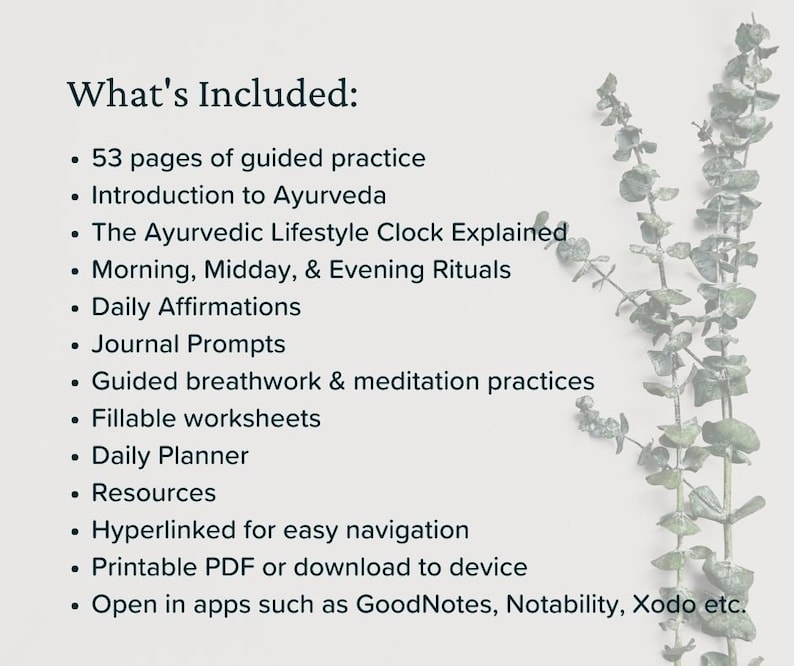Ayurveda Daily Routine | Digital Guide - Etsy