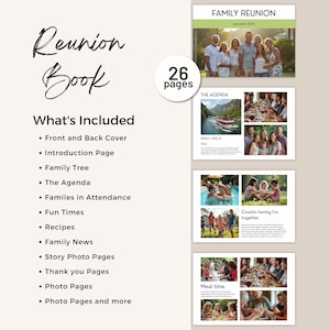 Family Reunion Invitation, Bookmark & Photo Book Bundle | Canva ...