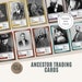 Ancestor Trading Card Templates / Printable Cards / Family Reunion ...