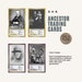 Ancestor Trading Card Templates / Printable Cards / Family Reunion ...