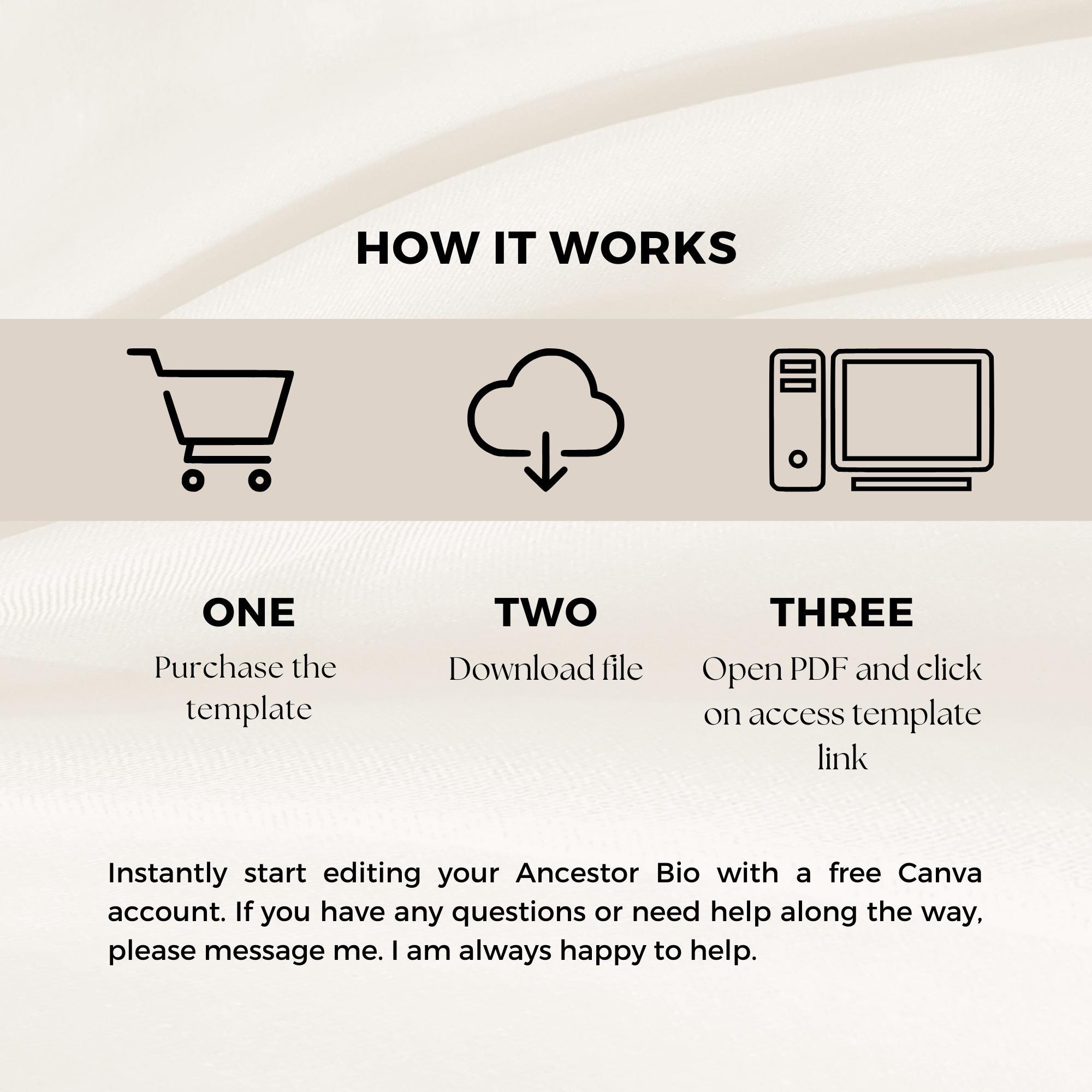 Scrapbook Ancestor Biography Template Set | Family History | Genealogy ...