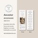 Ancestor Bookmark / Family History Book /family Reunion Keepsake ...