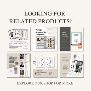 ULTIMATE Family History Book Template | Editable With Canva ...